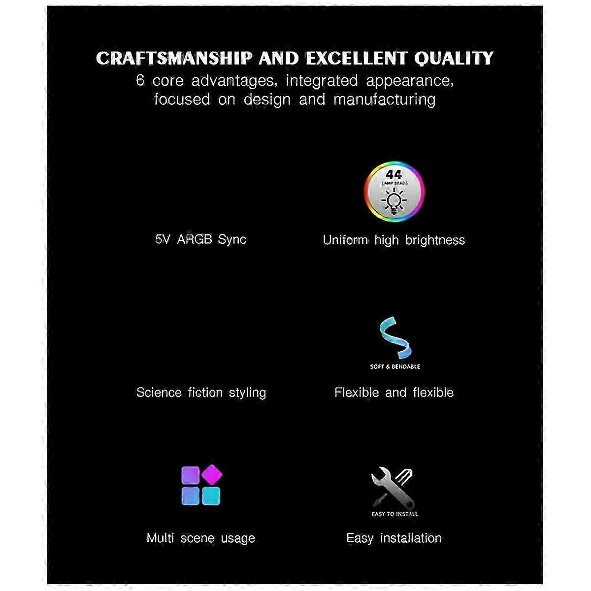 Rgb Led Strip Argb Sync Board For Computer Power Supply Atx 24pin Gpu ...