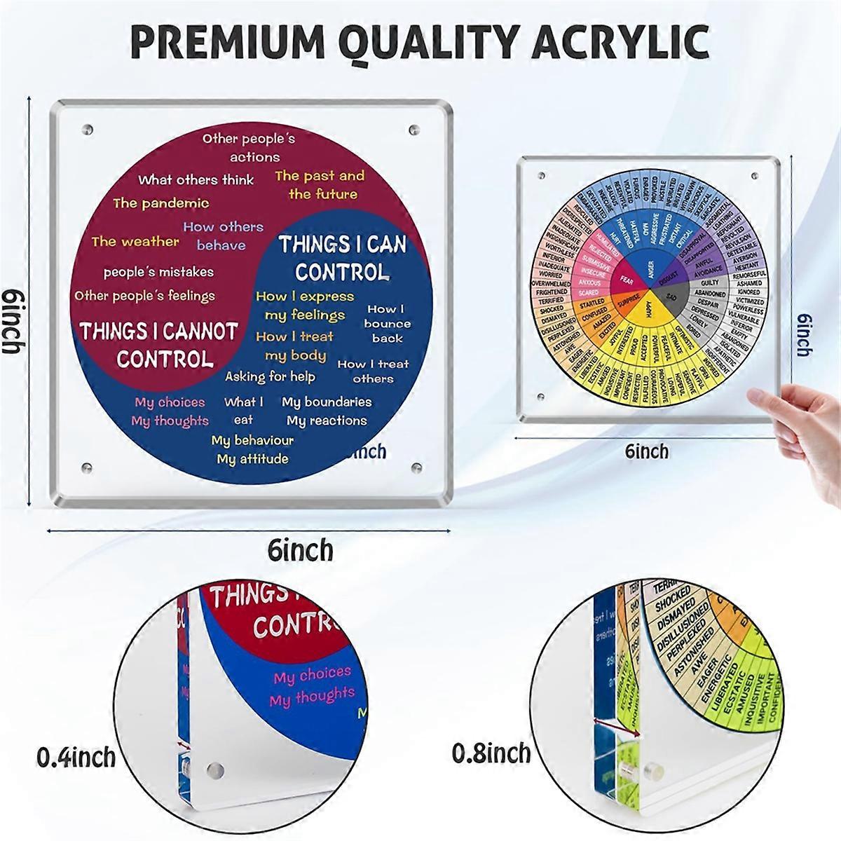 Feelings Wheel & Needs Wheels Emotions Wheel Mental Health Tool | Fruugo UK