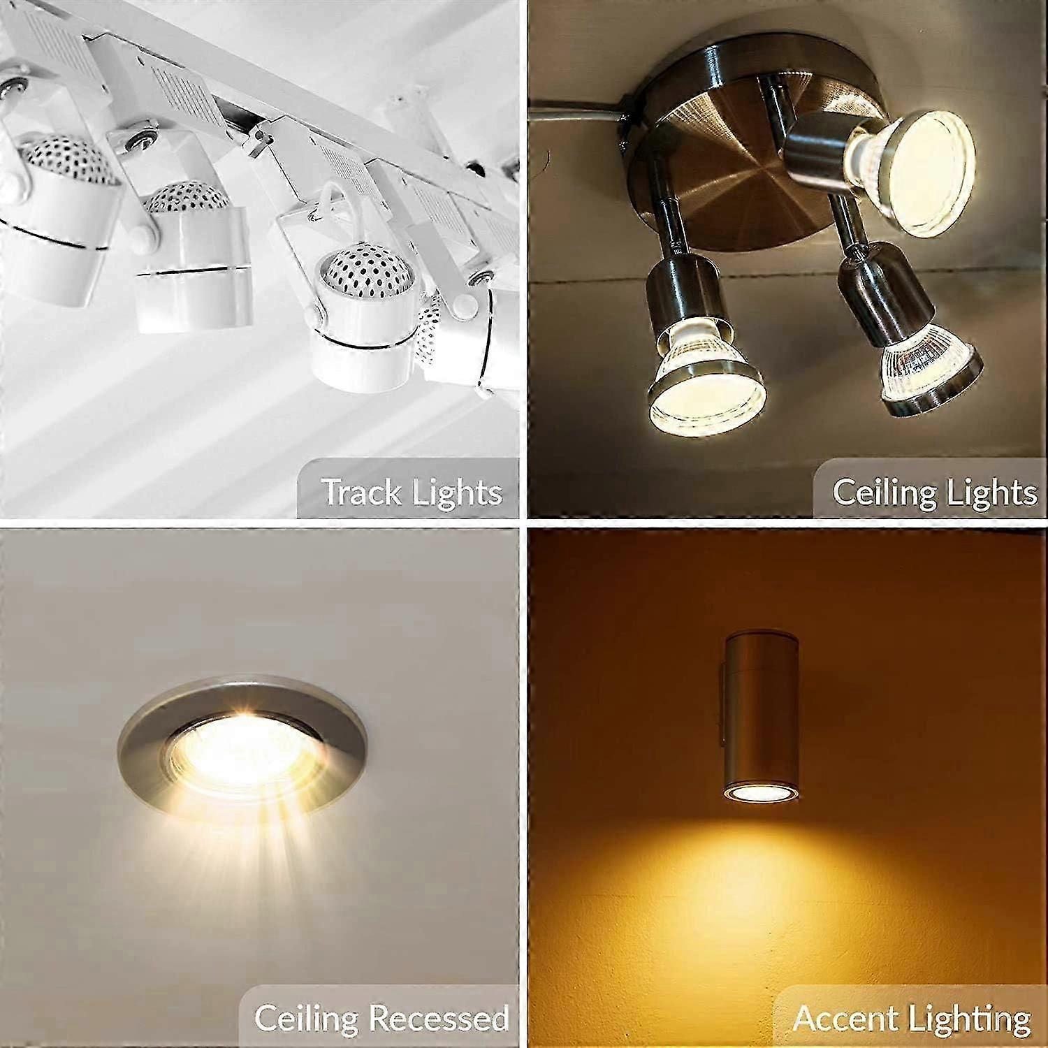 GU10 50W Halogen Bulb, 8 Pack GU10 Halogen Spotlight, 220V, 2800K Warm ...
