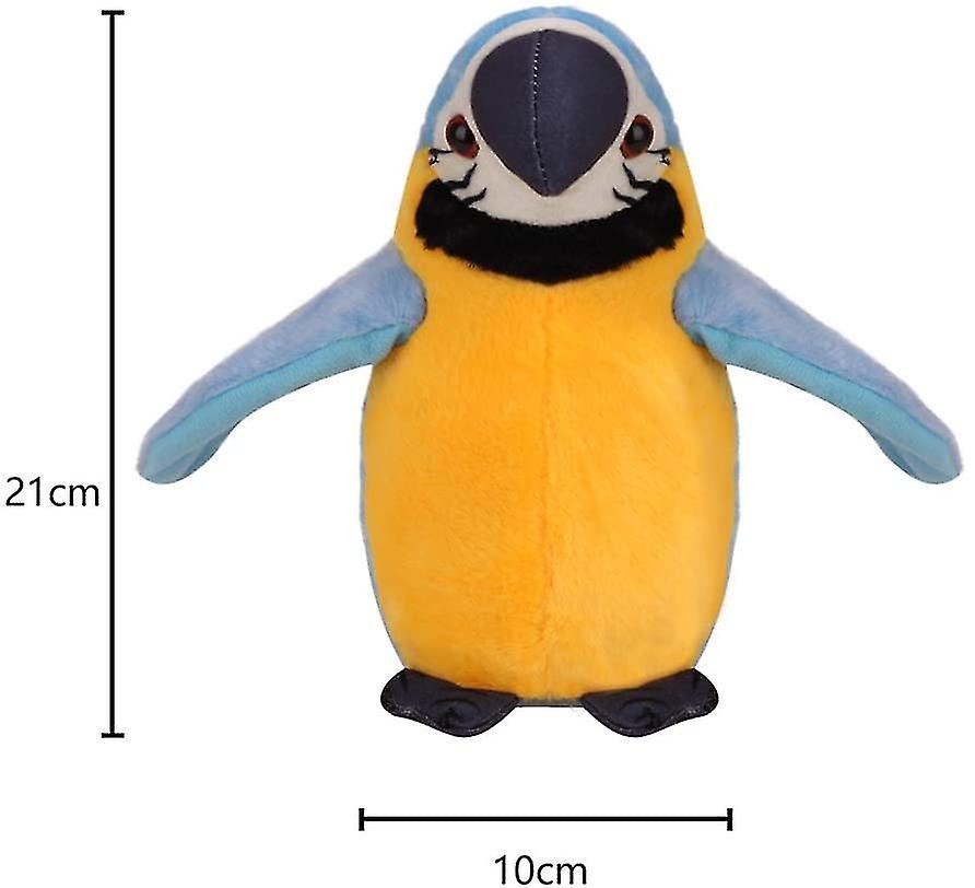 Talking Macaw Parrot Repeat What You Say Stuffed Animal Plush Toy Blue ...