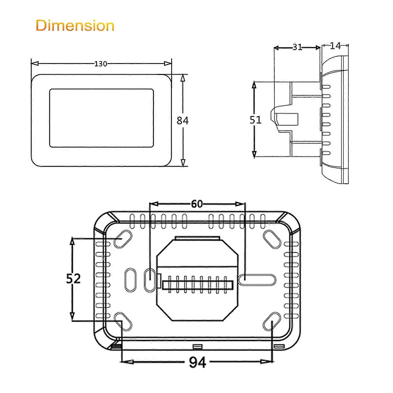 85-275v Wi-fi Smart Thermostat Programmable Thermostat 2025 | Fruugo AU