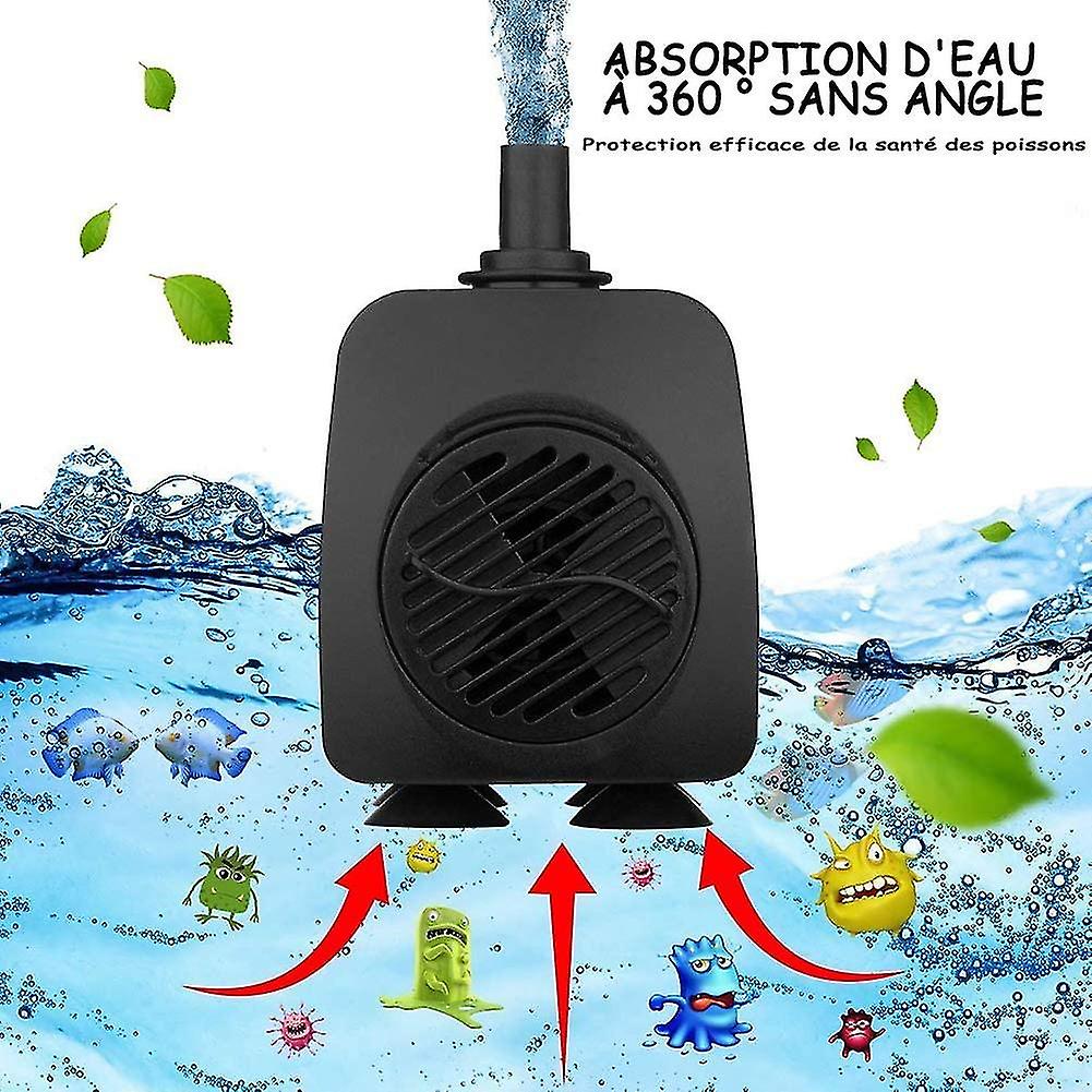 Submersible Mini Water Pump With 12 Colors Led Light 8w Ultra-quiet ...