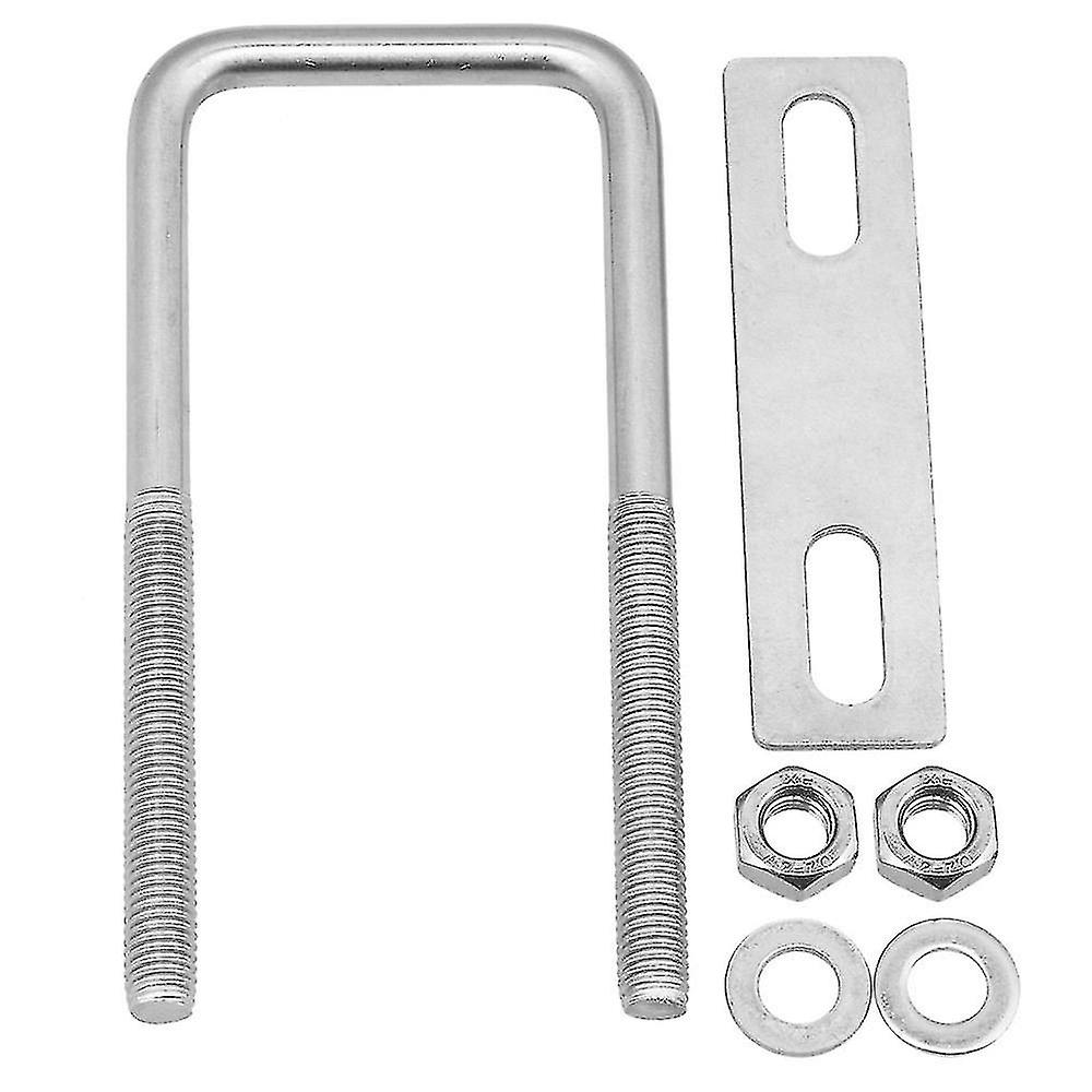 304 Stainless Steel Square U Bolts With Plate Nuts Set M8x45x120mm ...