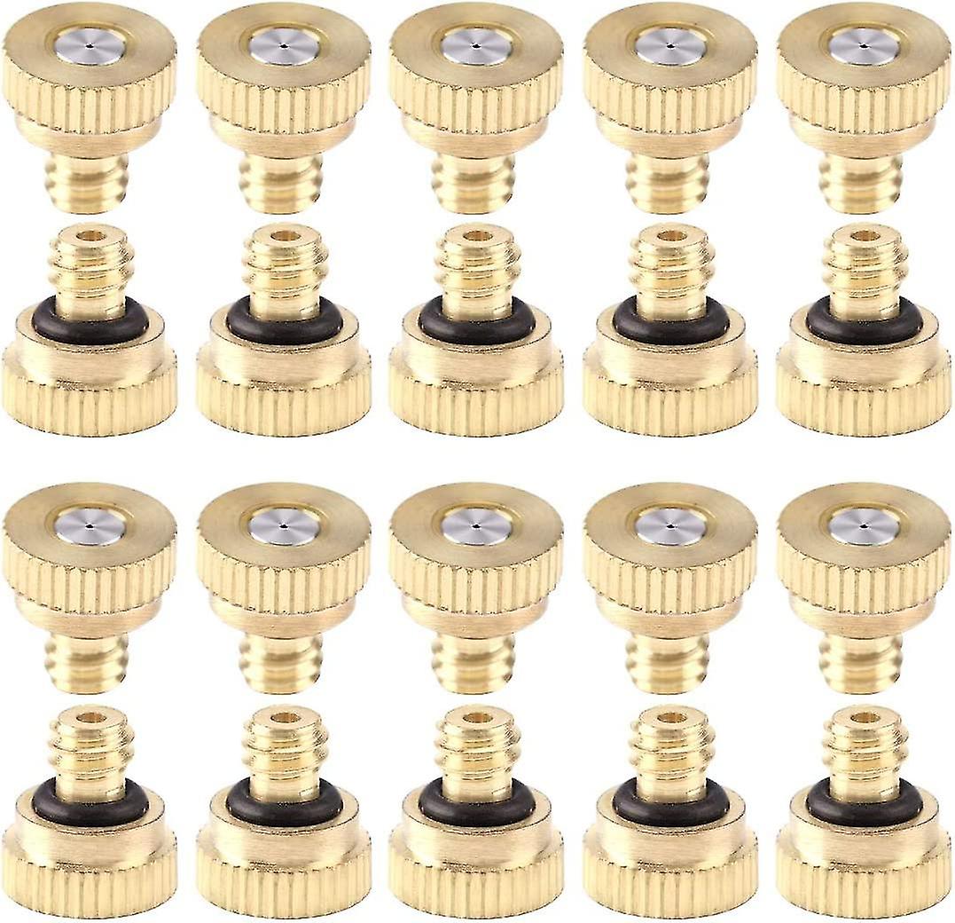 Brass Mist Nozzles, 20 Mist System Nozzles For Outdoor Cooling System ...