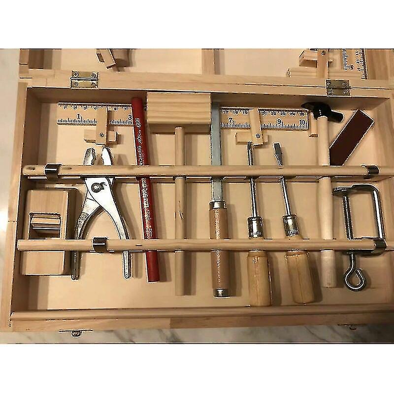 Children's Tool Set Carpenter Maintenance Tool Box Real Tools ...