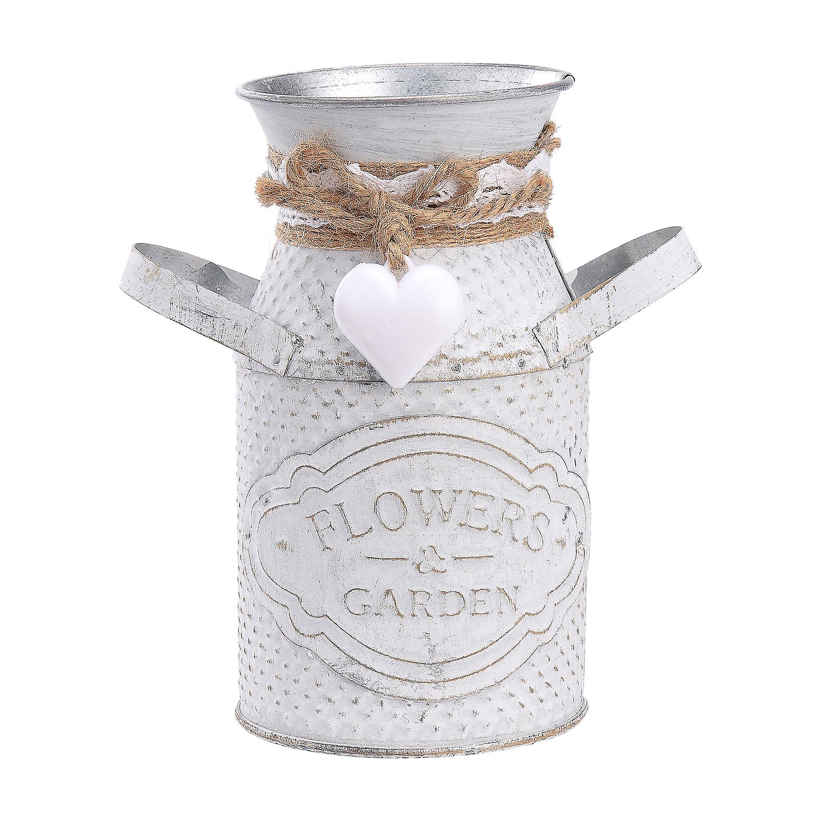 Vintage rustieke vaas decor, waterkoker vaas hoge gegalvaniseerde vaas ...