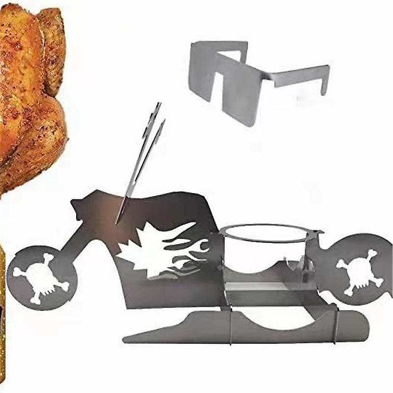 33*16.5*12cm Chicken Rotisserie Rack, Motorcycle Beer Can Stand for ...