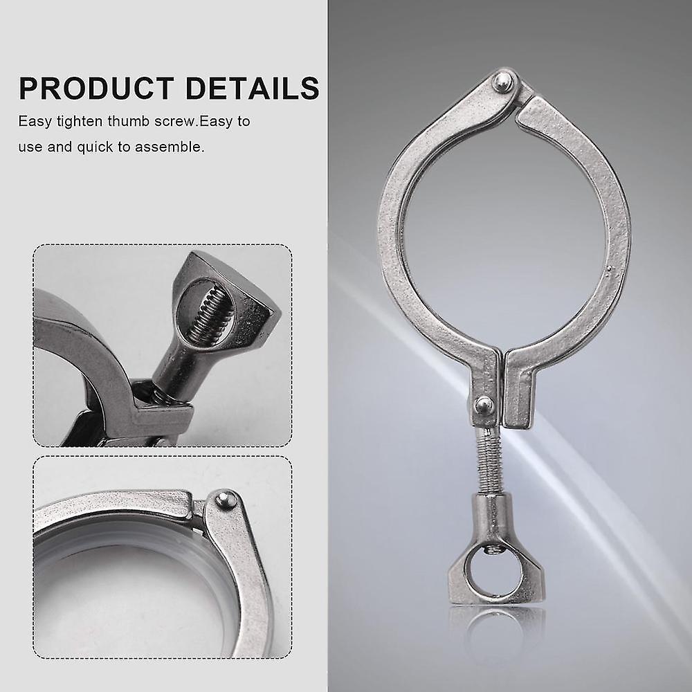 2st Tri-clamp Steel Single Pin Heavy Duty Tri Clamp med vingmutter för ...