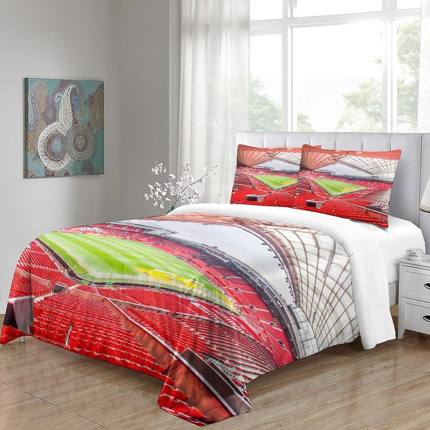 Old Trafford, England Bedding Duvet Cover Set Football Field Printed ...