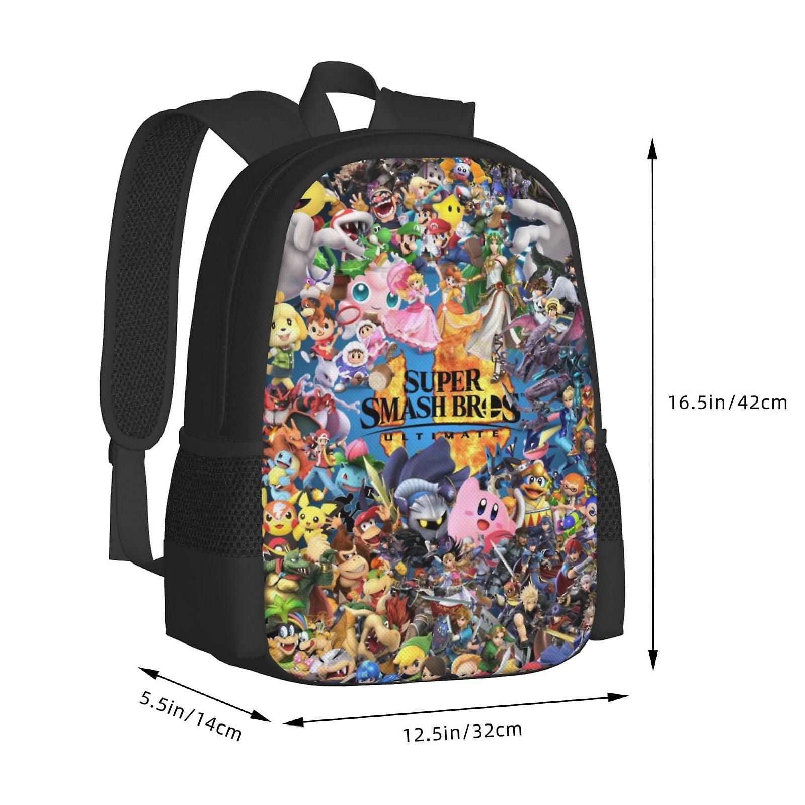 Super Smash Bros Ultimate Backpack,3d Print Laptop Backpack Lightweight ...