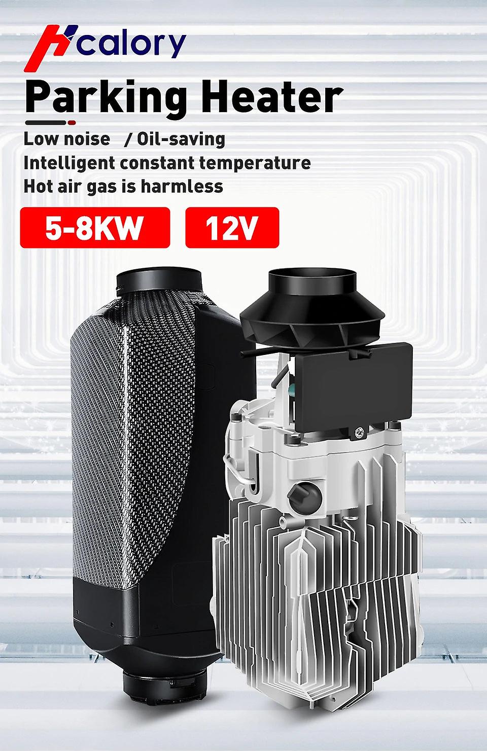 Hcalory 12v 2-8kw Car Parking Heater Air Diesel Rc Lcd For Caravan ...
