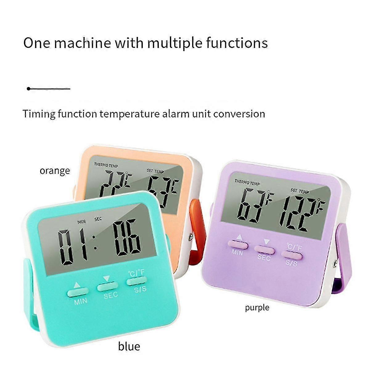 Digital Food Thermometer Cooking Temperature Alarm Cooking Timer with ...