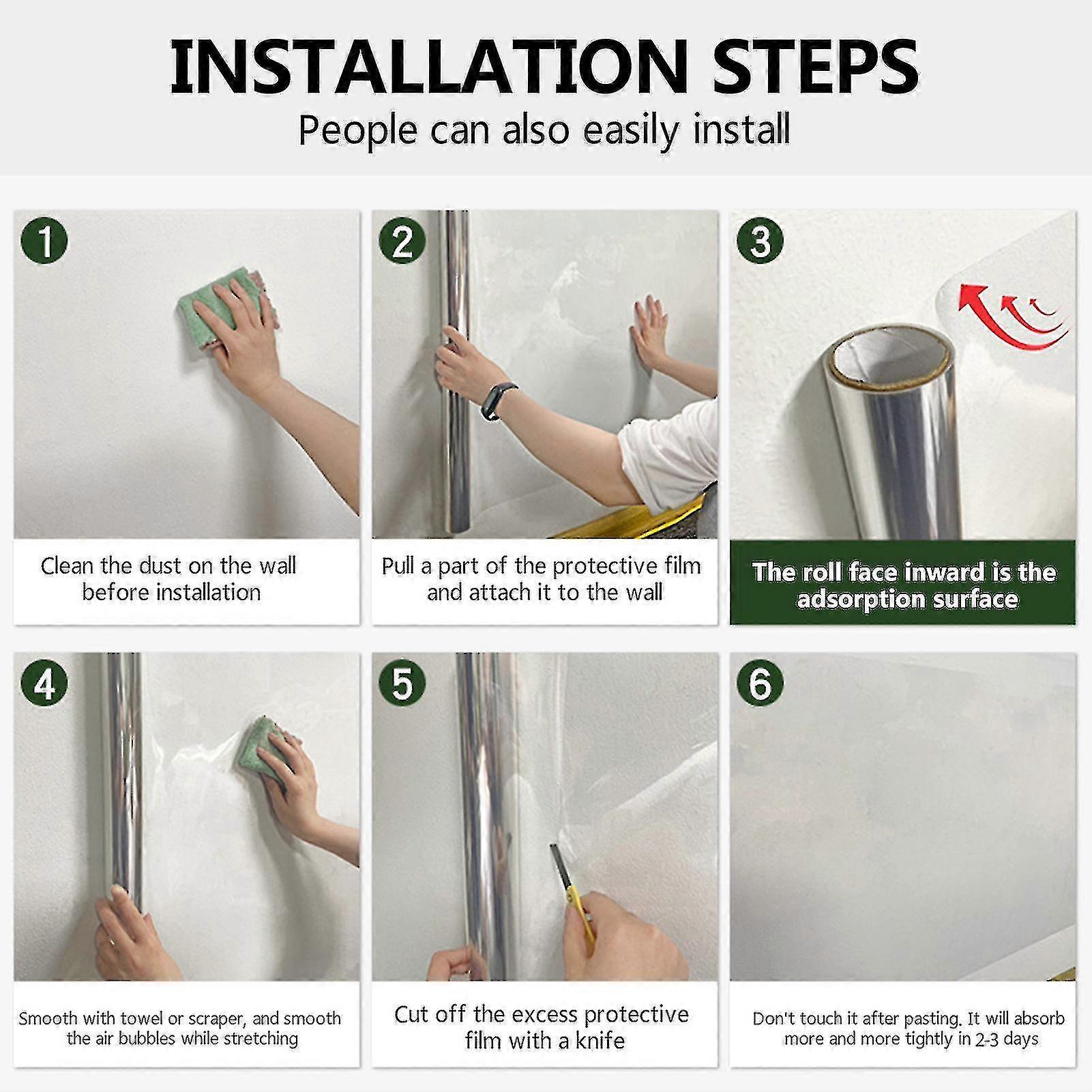 Transparent Electrostatic Wall Protection Film Splash-Protection ...