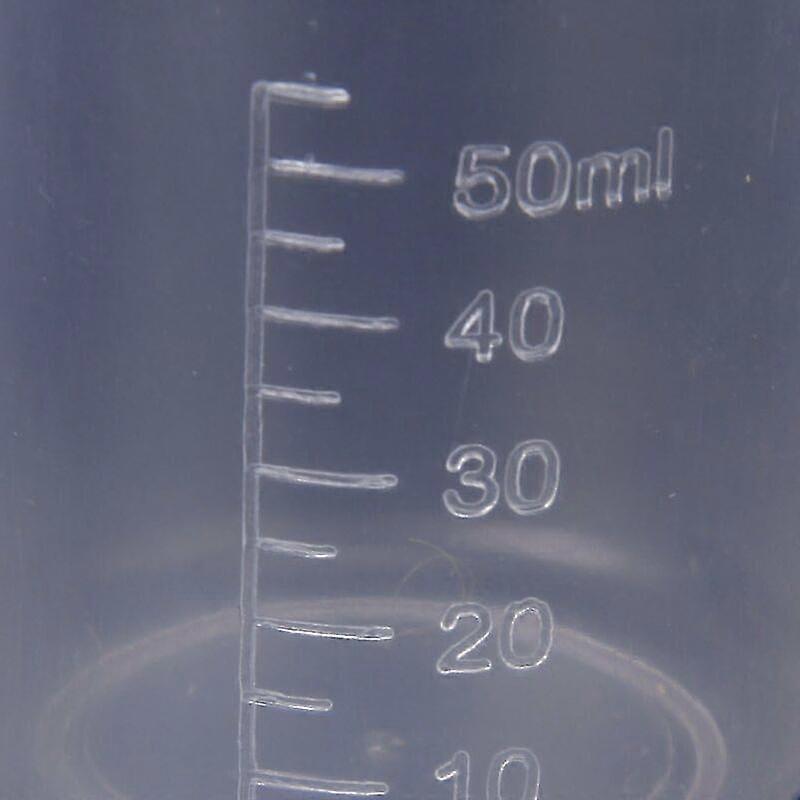 50pcs 50ml Clear Plastic Lab Measuring Cup Tool | Fruugo UK
