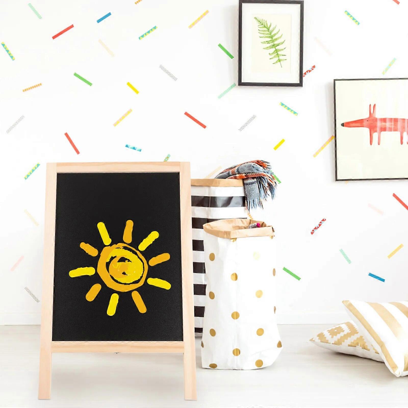 Board Chalkboard Chalk Kids Sign Signs Easel Writing Stand Whiteboard ...