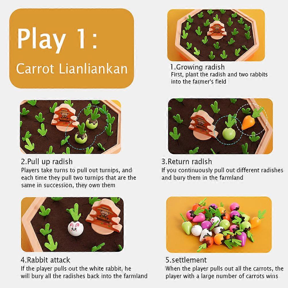 Funny Pull Radish Toy for Children Picking Vegetables Early Education ...