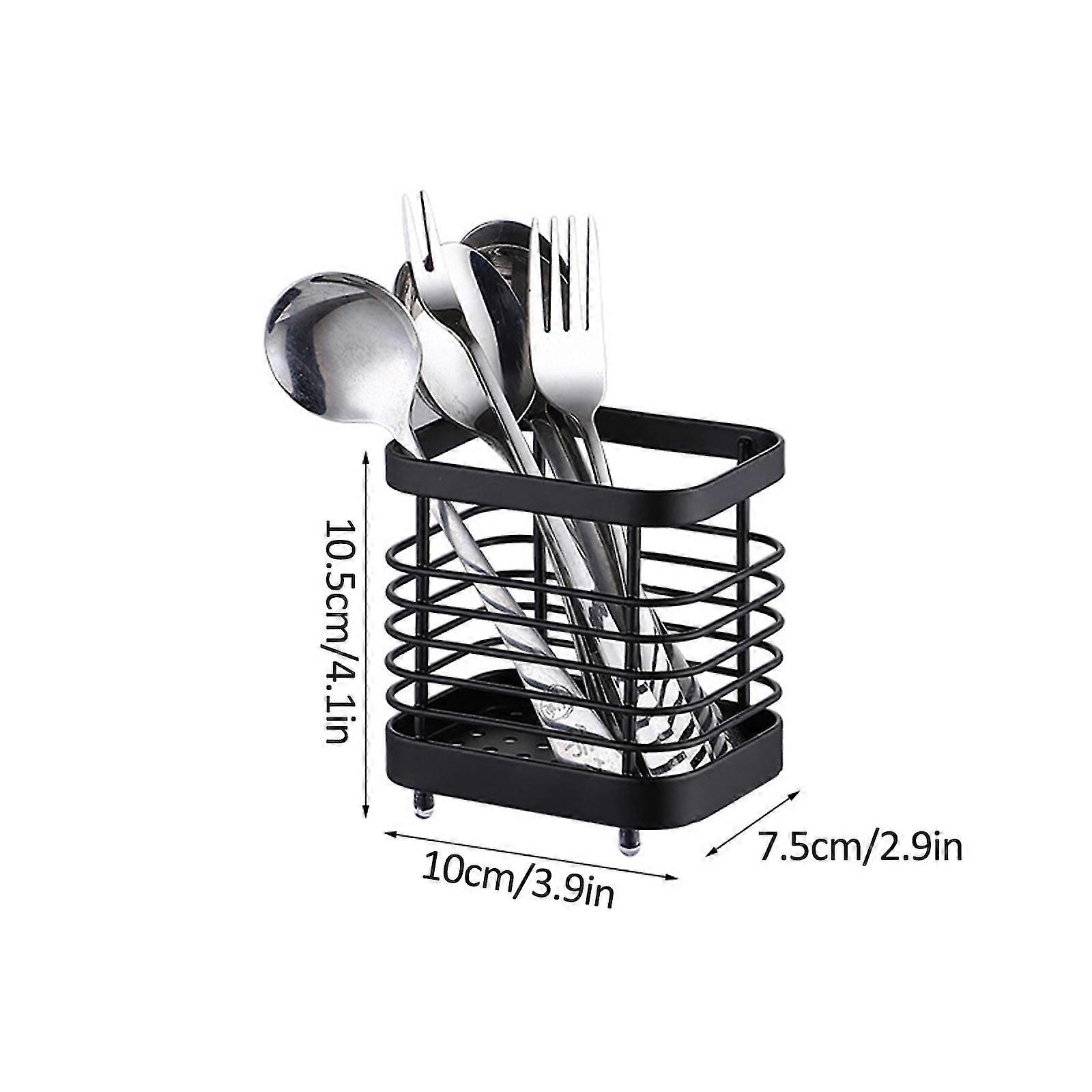 Stainless Steel Countertop Holder Cutlery Stand Kitchen Sink Tidy ...