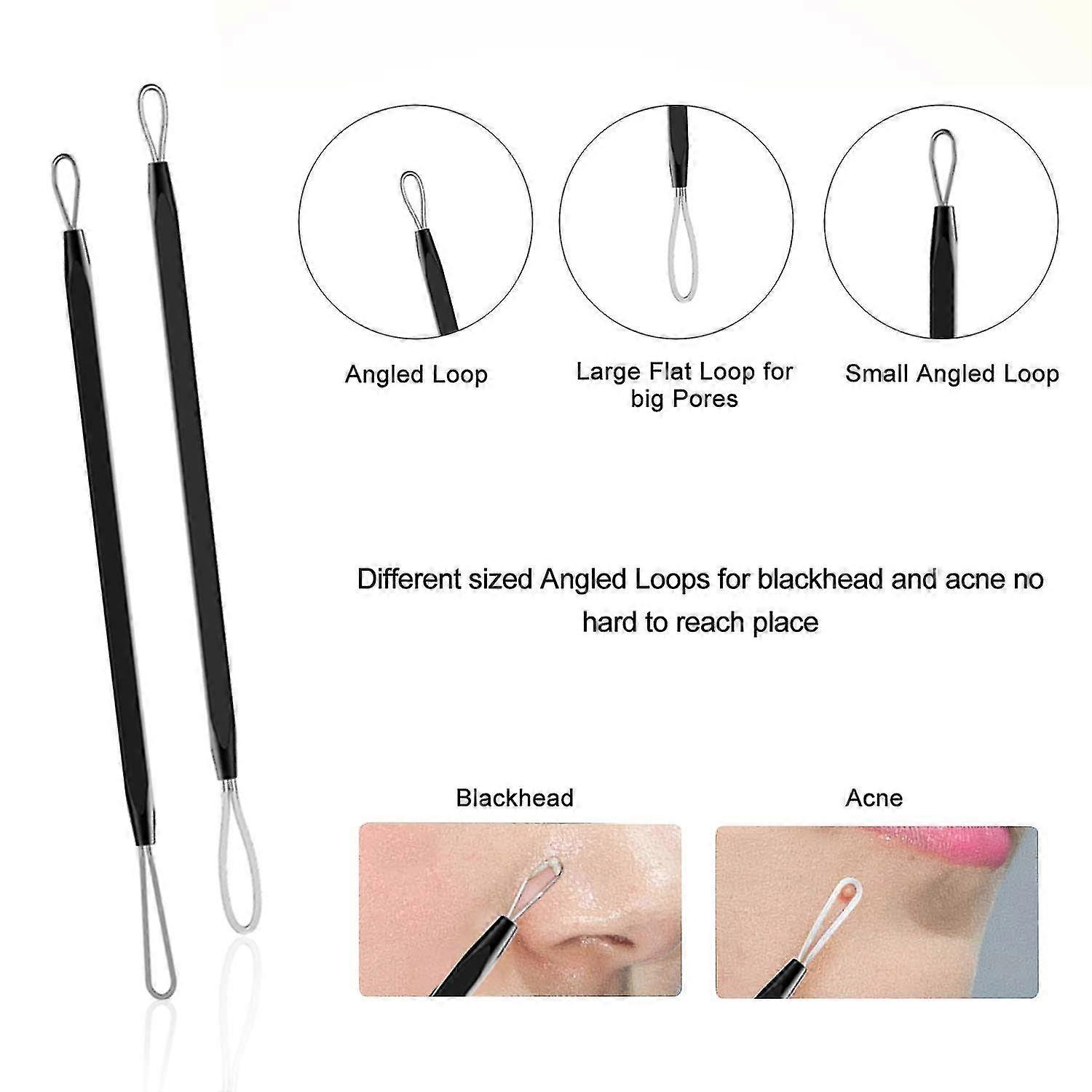 Pimple Popper Tool Kit,10 Pcs Professional Pimple Comedone Extractor ...