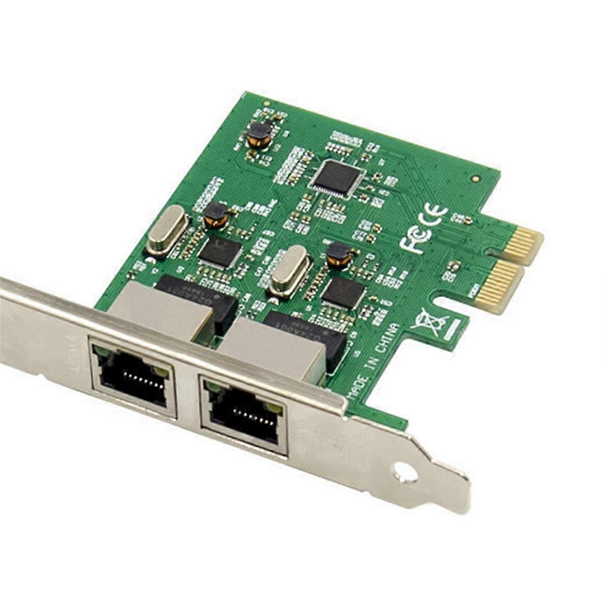 2 RJ45 Port PCIe X1 Dual Gigabit Realtek 8111F+ ASM1082E Chipset Filter PCI-E Computer Lan ...