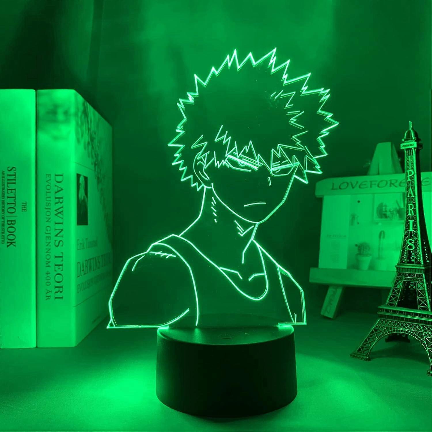 3D Illusion Lamp Night Light Bakugo Katsuki Led Night Light Anime My ...