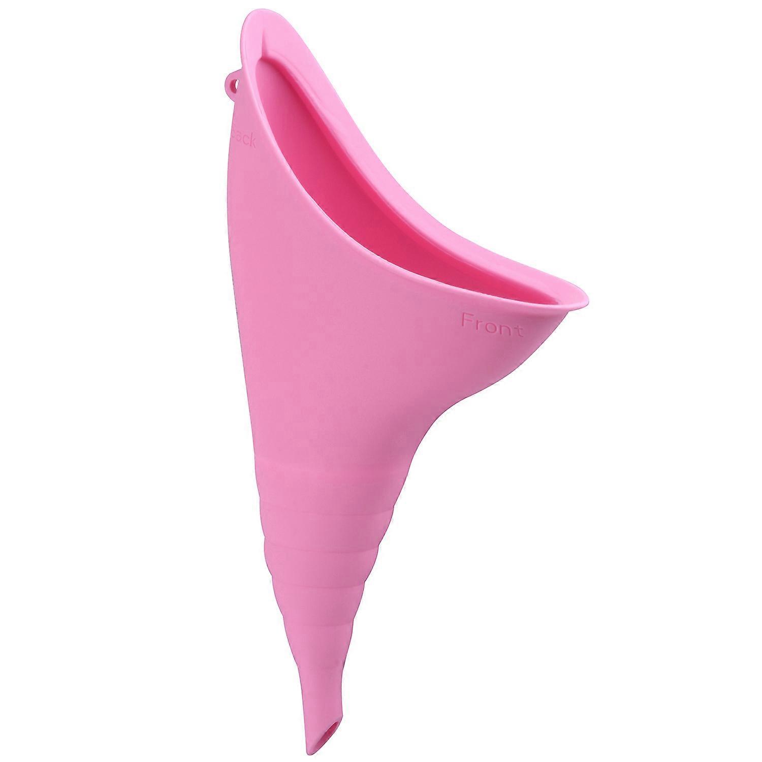 Female Urination Device, (Pink) Female Urinal Silicone Funnel Urine ...