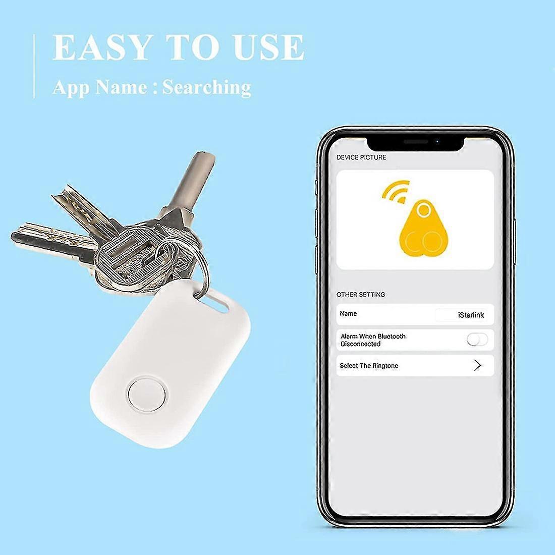 4 PCS Black White Keys Locator, Bluetooth Tracker for Keys Pets Wallets ...