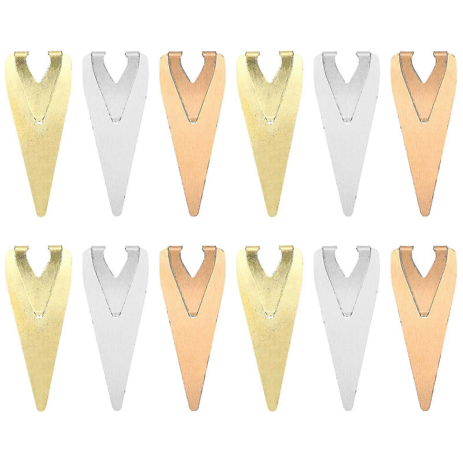 12pcs Book Darts Metals Bookmakers Book Markers Brass Page Darts Book ...