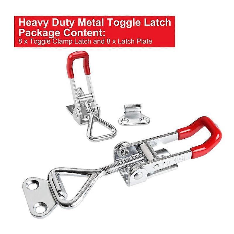 8 pcs Adjustable Toolbox Case Metal Toggle Latch Catch Clasp Quick ...