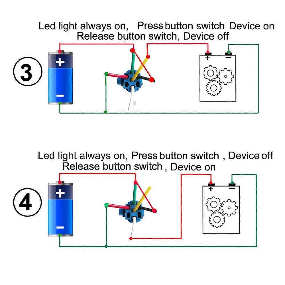 2pcs Latching Push Button Switch 1NO1NC Stainless Steel Waterproof 220V ...