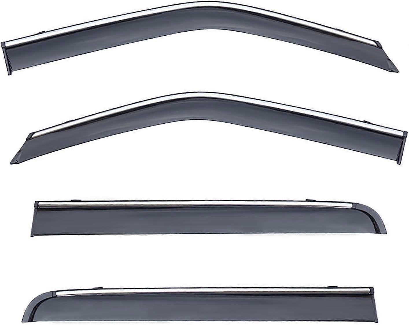 Stainless Steel Car Wind Deflectors Window Visor Rain Guard Vent Sun ...