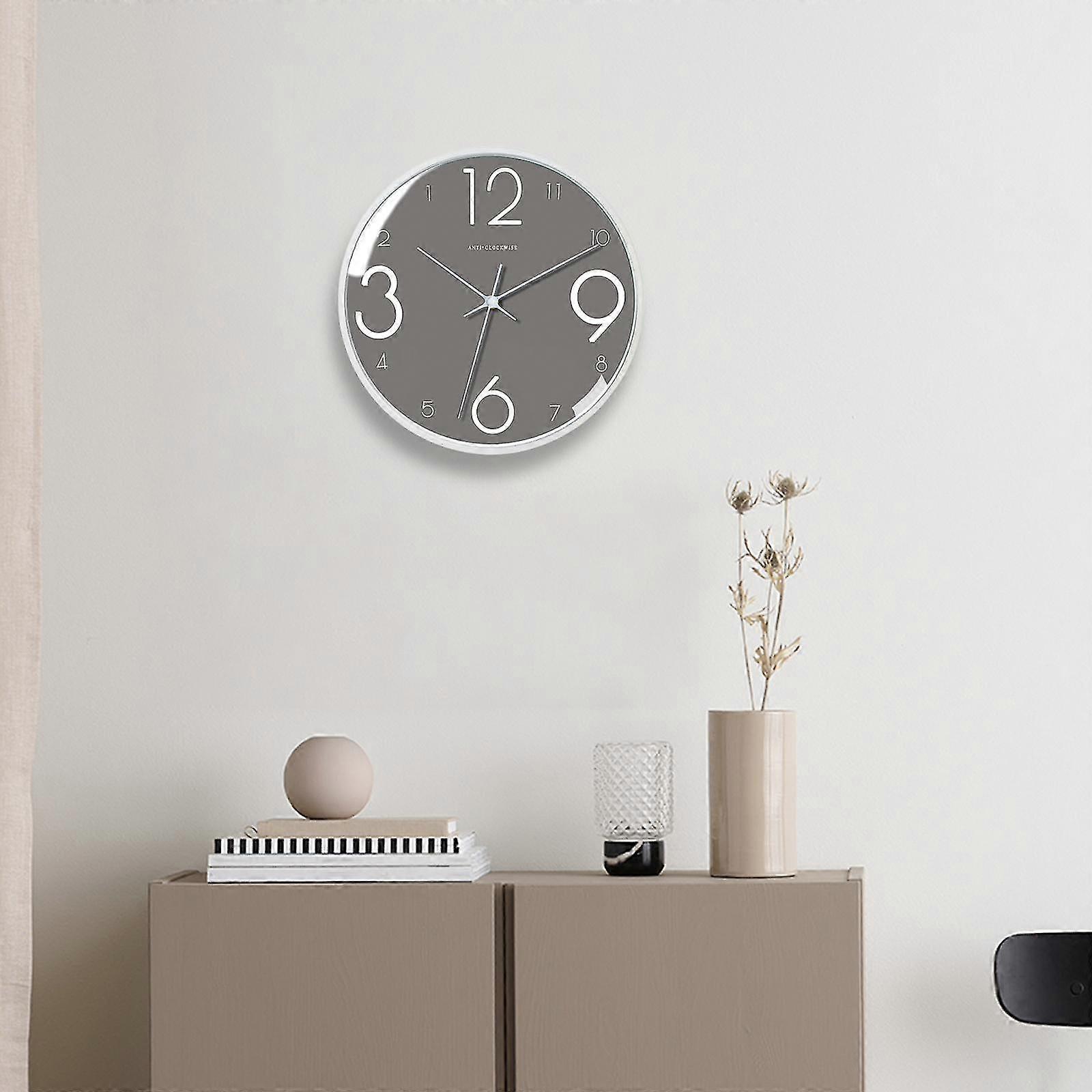 Backwards Clock Wall Clock Anticlockwise Wall Art Decoration 12inch ...