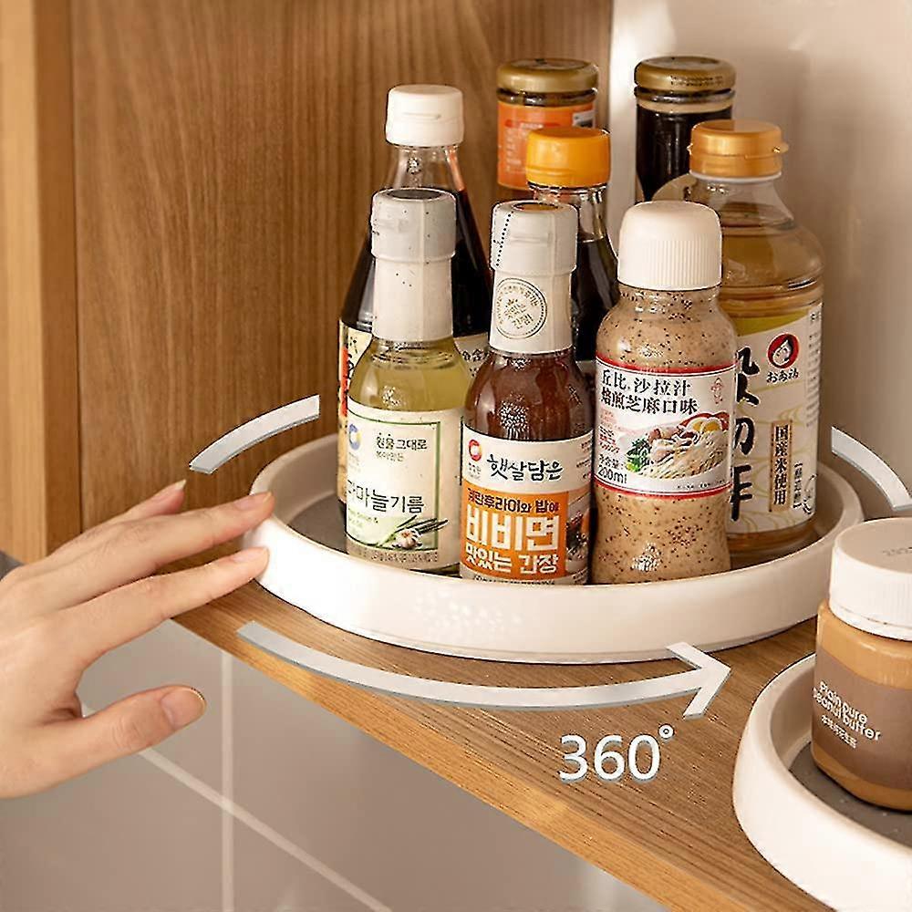 Spice Rack, Set Of 2 Spice Turntable Cupboard Spice Rack Plastic ...