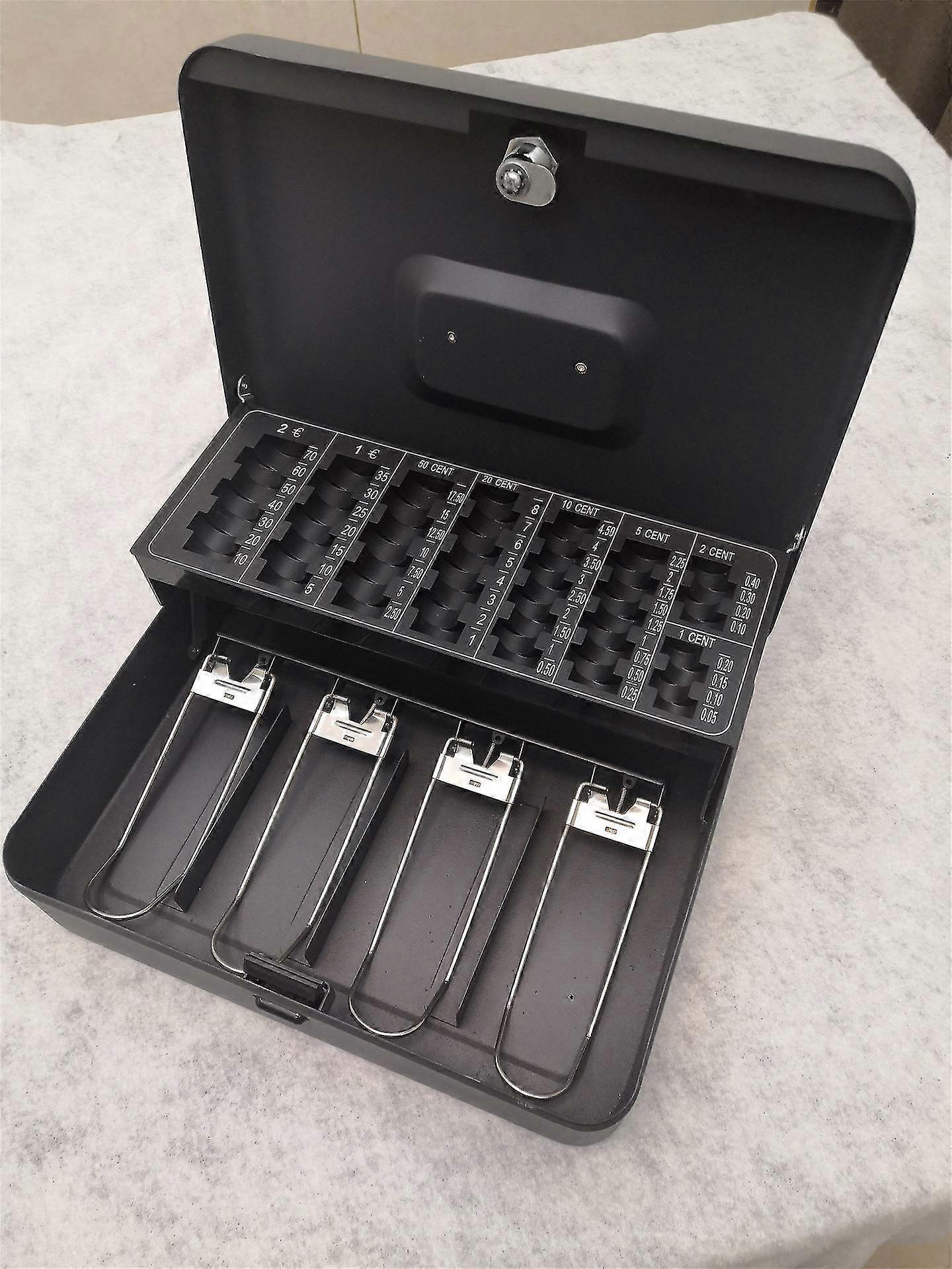 EUR Key Coin and Bill Box for Carrying Money - Coin Operated Steel Cash ...