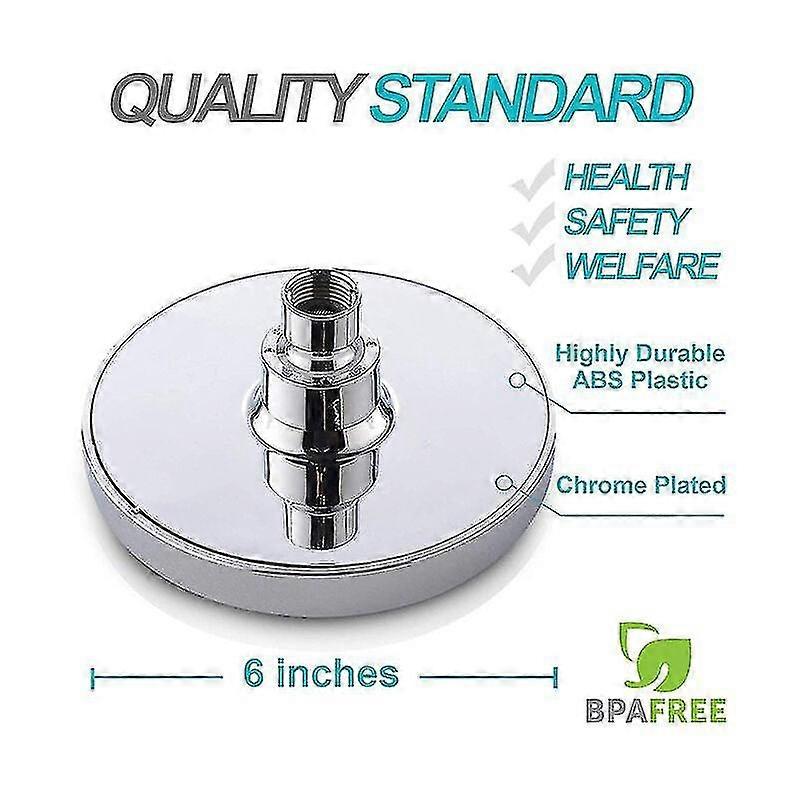 15cm Shower Head - 304 Stainless Steel Round High Pressure Shower Head ...