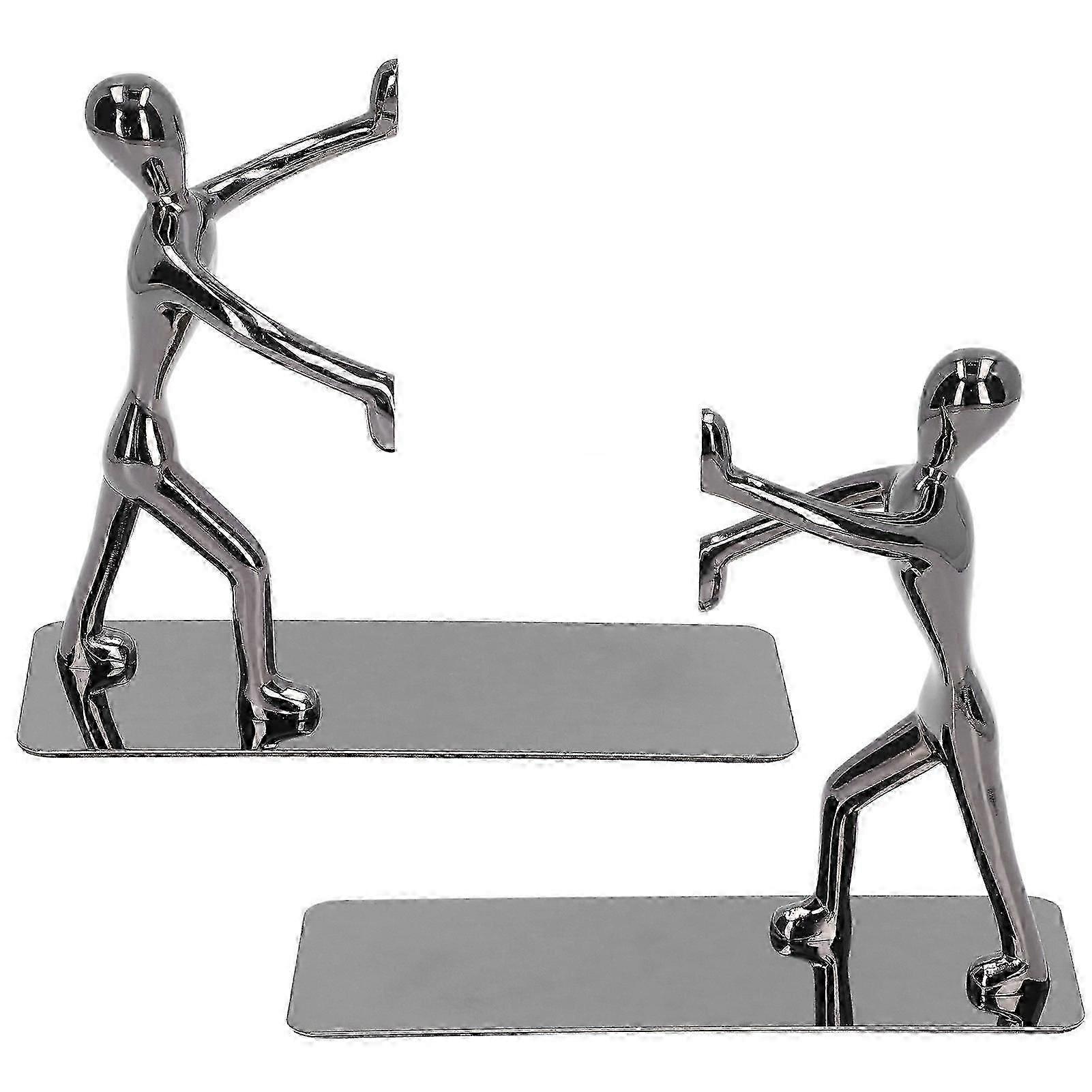 Black Book Holders 2pcs Human Shape Modern Stainless Steel Decorative ...