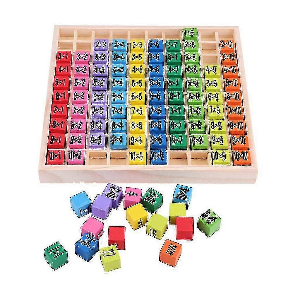 Tablero de tabla de multiplicar de madera, 10 x 10 tablas de ...