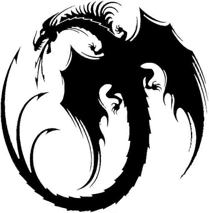 2pcs Car Stickers,Dragon Totem Car Sticker Personalized Decoration ...