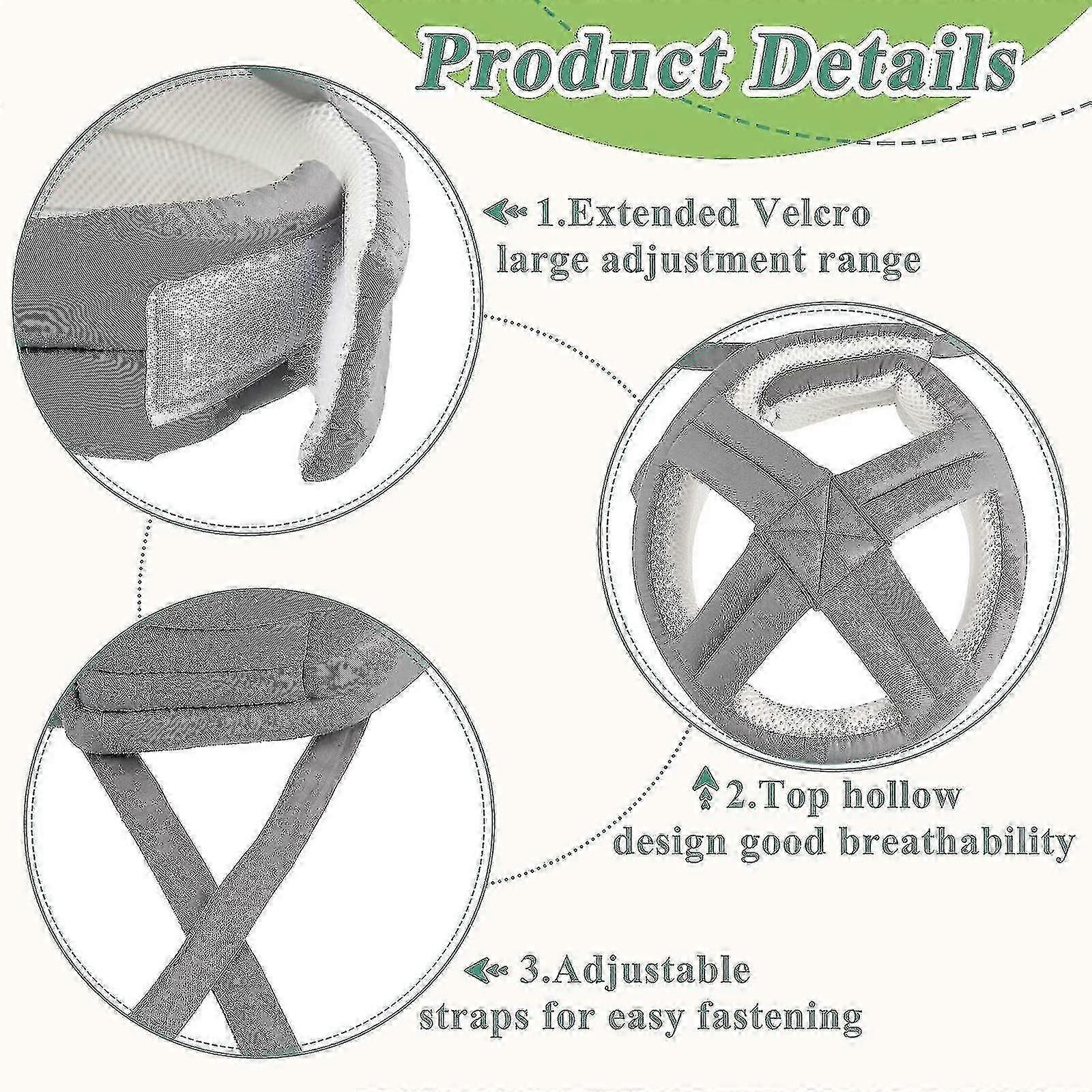 Anti Fall Elder Head Safety Helmet Thick Soft Protective Hat Adjustable ...