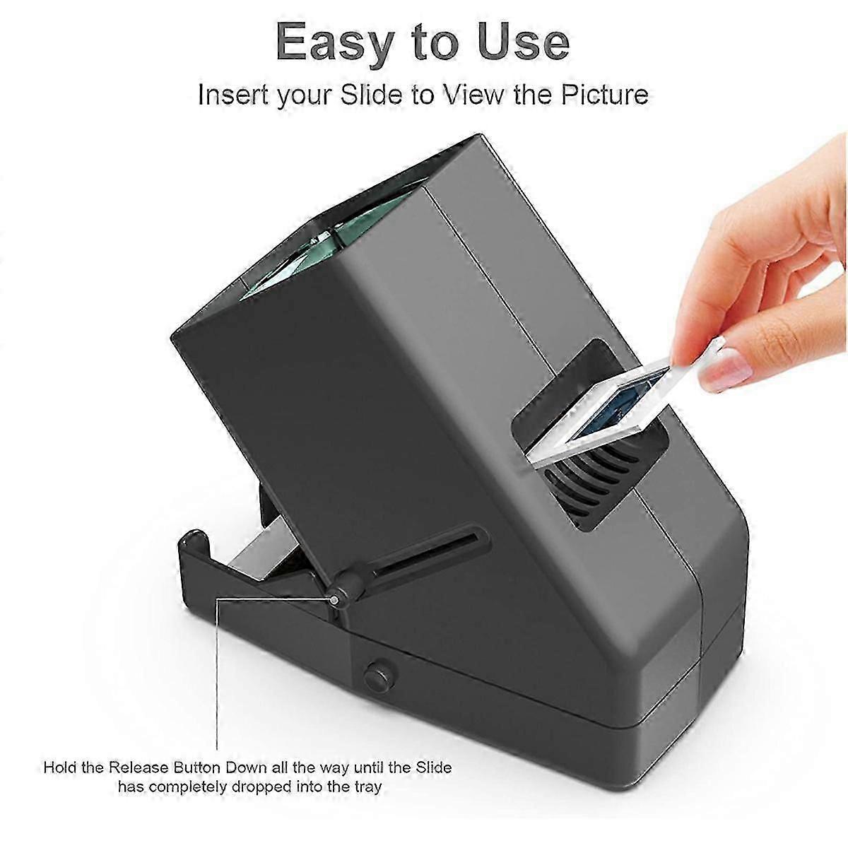 35mm Slide Viewer, 3X Magnification, USB Powered/Battery Operation ...