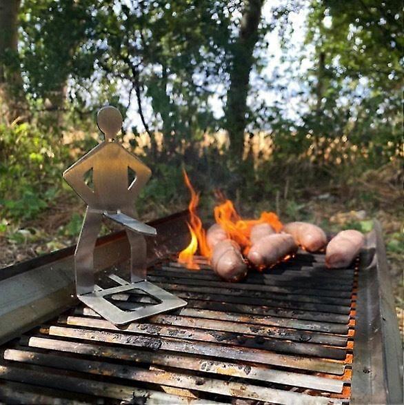 Stainless Steel Barbecue Rack Roaster Fun Guys Hot Dog Sausage BBQ ...