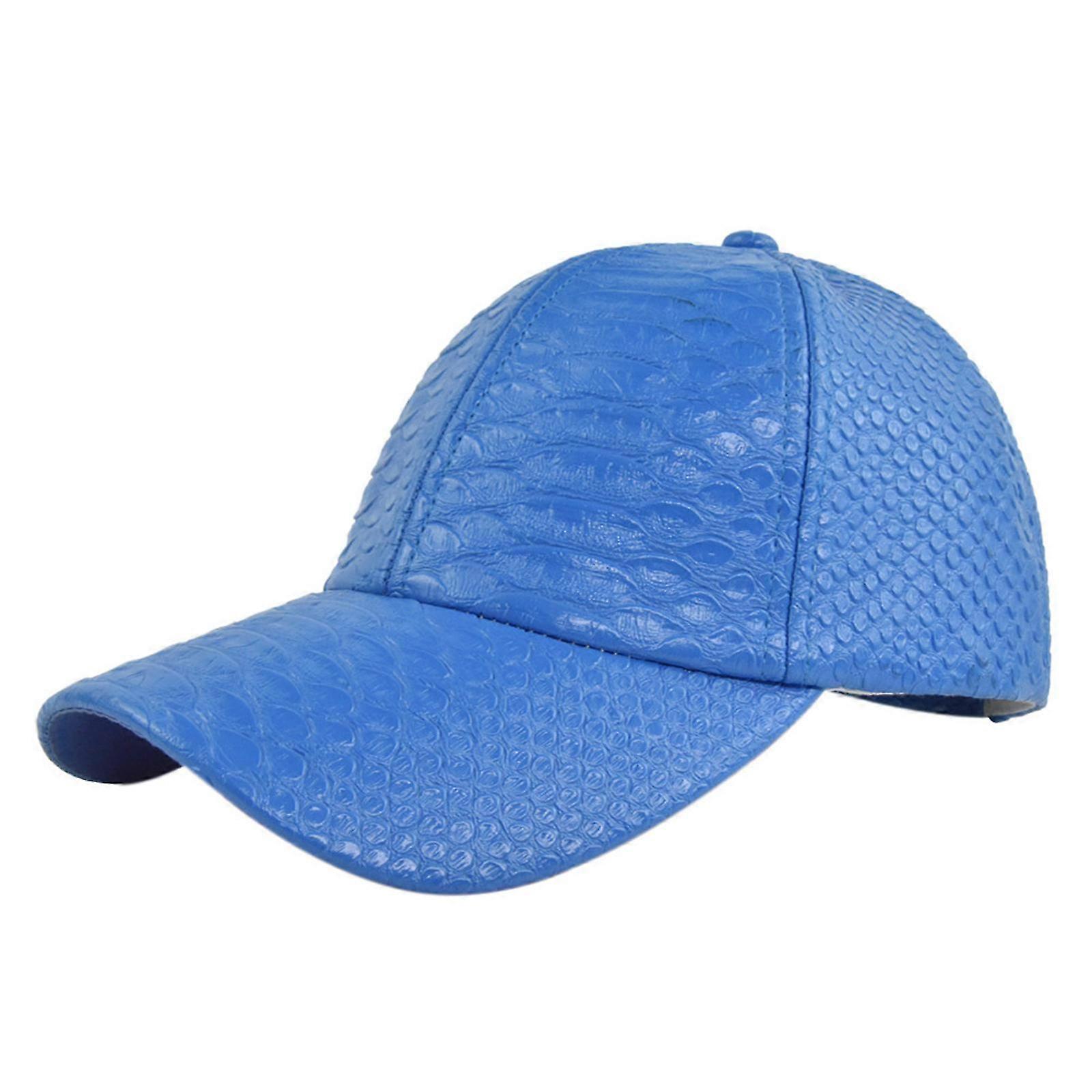 Plain Baseball Cap, Men Adjustable Structured PU Classic Baseball Cap ...