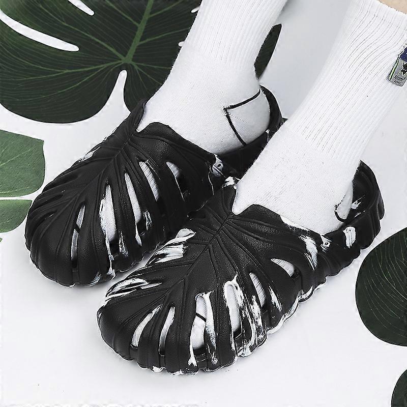 Monstera Pattern Shoes Soft Comfortable Casual Bathroom Sandal for ...