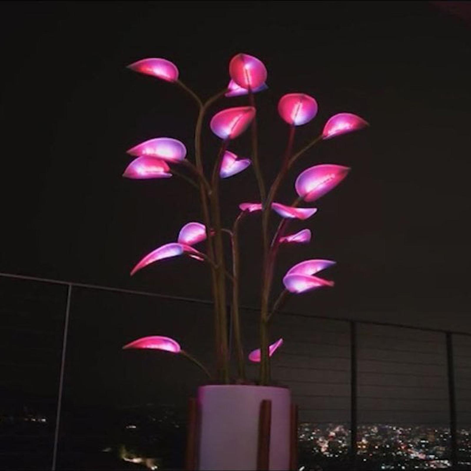Magical Glowing Potted Plant Houseplant, Led Color-changing Artificial ...