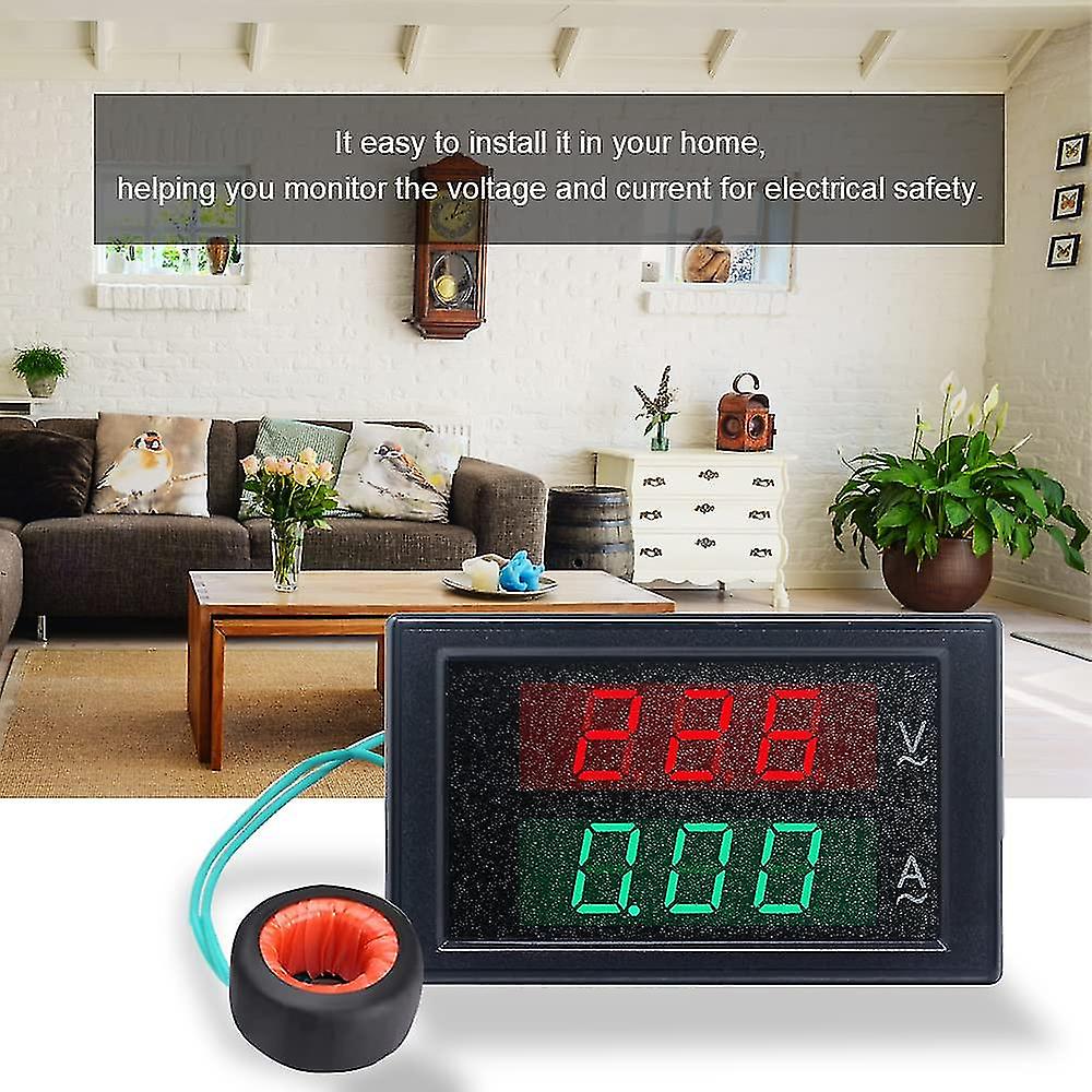 Digital Voltmeter Ammeter Ac 80-300v 0-100a Voltage Current Meter Volt Amp Display Voltmeter ...