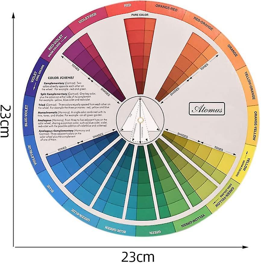 Colour Wheel Color Board Chart Artist Color Guide Tool For Painting ...