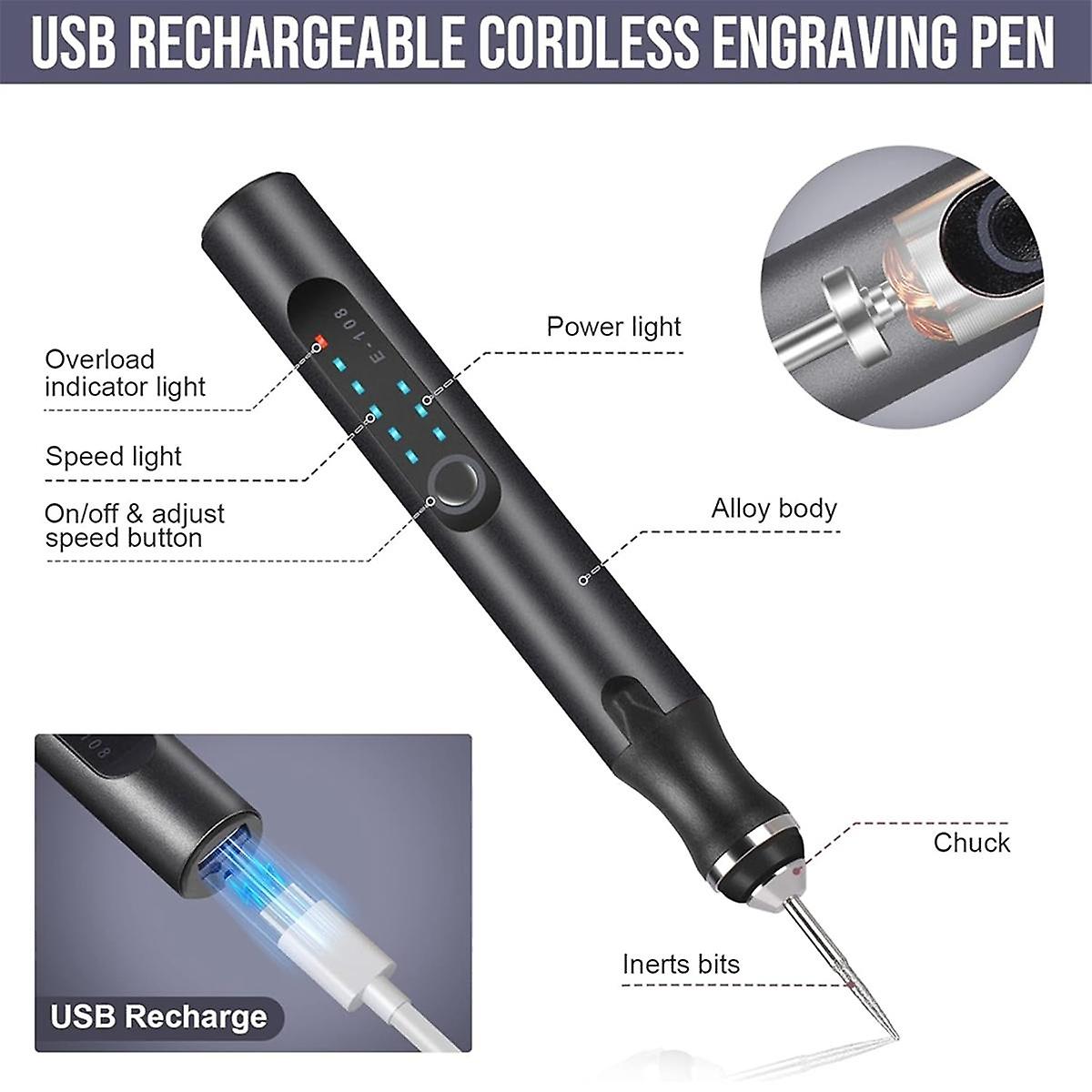 Electric Engraving Pen, Cordless Engraving Machine, Portable DIY Rotary ...