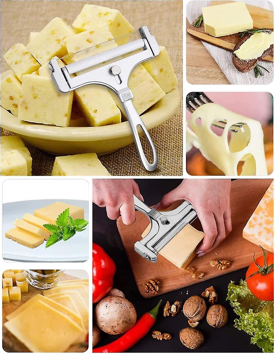 Cheese Slicer With Wire, Adjustable Thickness Cheese Cutter | Fruugo UK