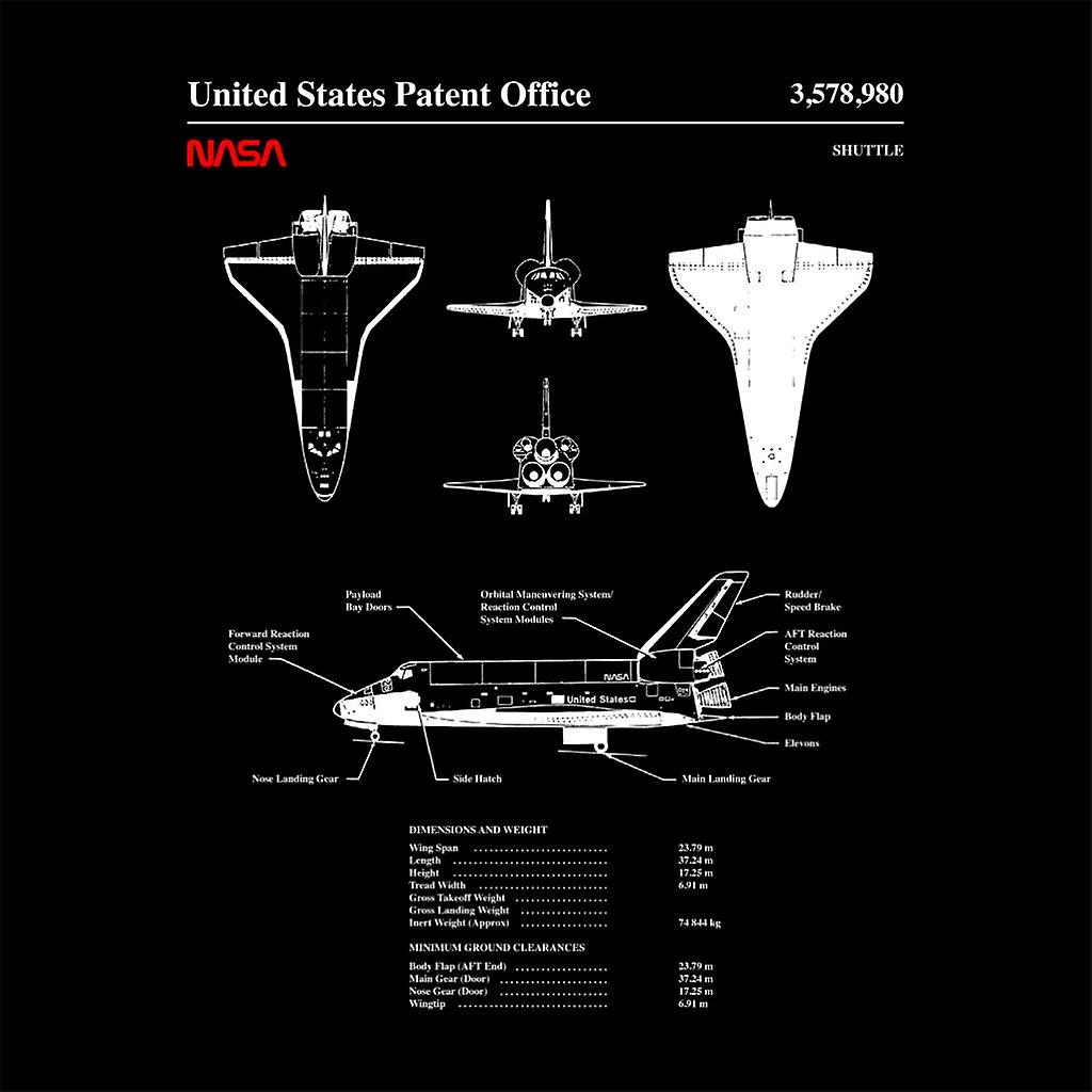 NASA Shuttle Dimensions And Weight Blueprint A4 Print | Fruugo UK