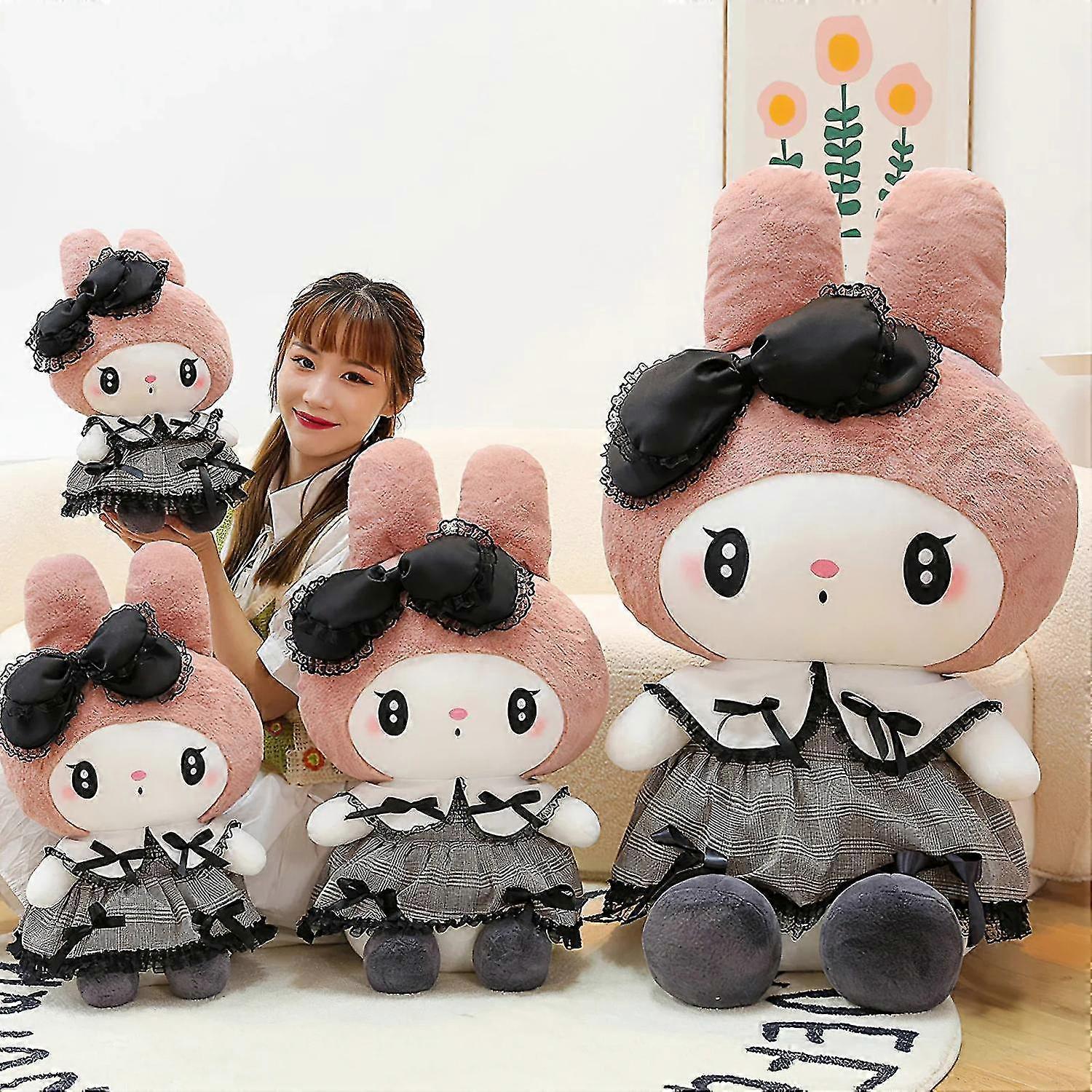 60cm Sanrio Kuromi My Melody Plush Toy Big Size Kawaii Gothic Little ...