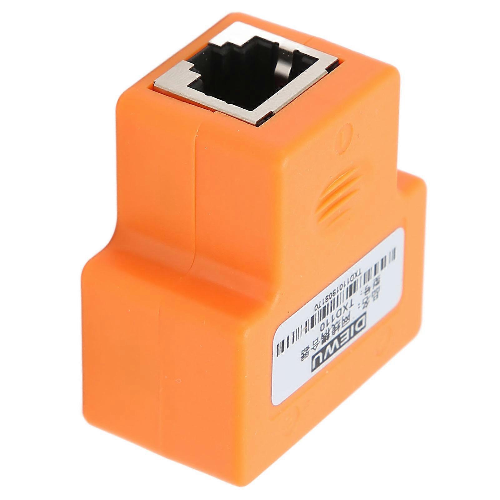 2Pcs 1 to 2 Ethernet Splitter Coupler PVC RJ45 Splitters Connector ...